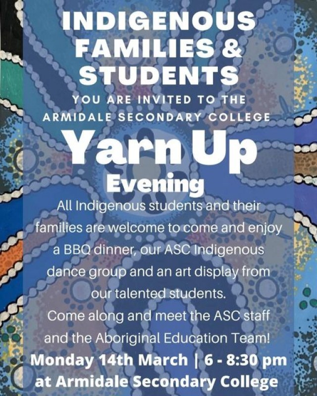 Yarn Up BBQ for Indigenous Families and Students